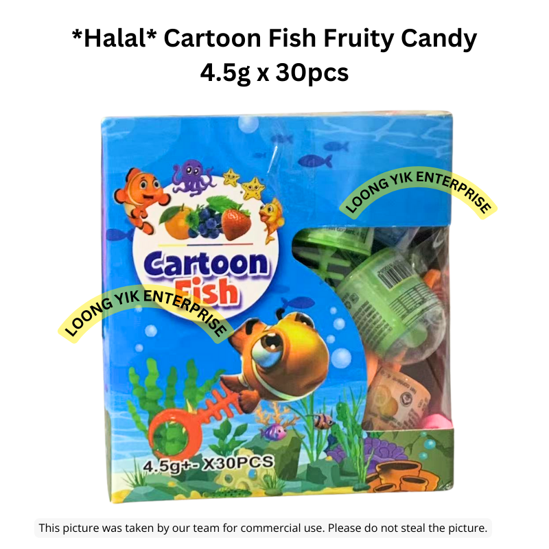 *Halal* Cartoon Fish Fruity Candy 4.5g x 30pcs | Shopee Singapore