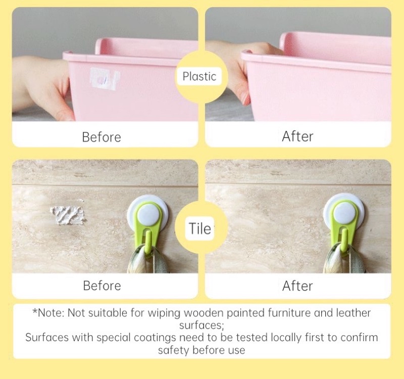 【18/36/80Pcs】Sticker Glue Remover Wipes Individual Pack Glue Cleaning ...