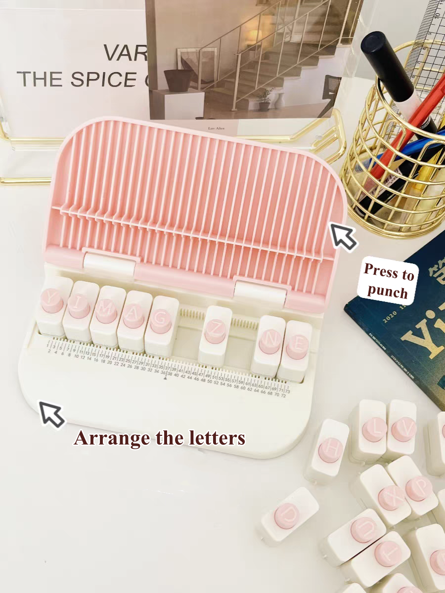Creative Manual Word Hole Punch Board Alphabet Letters Numeric DIY ...