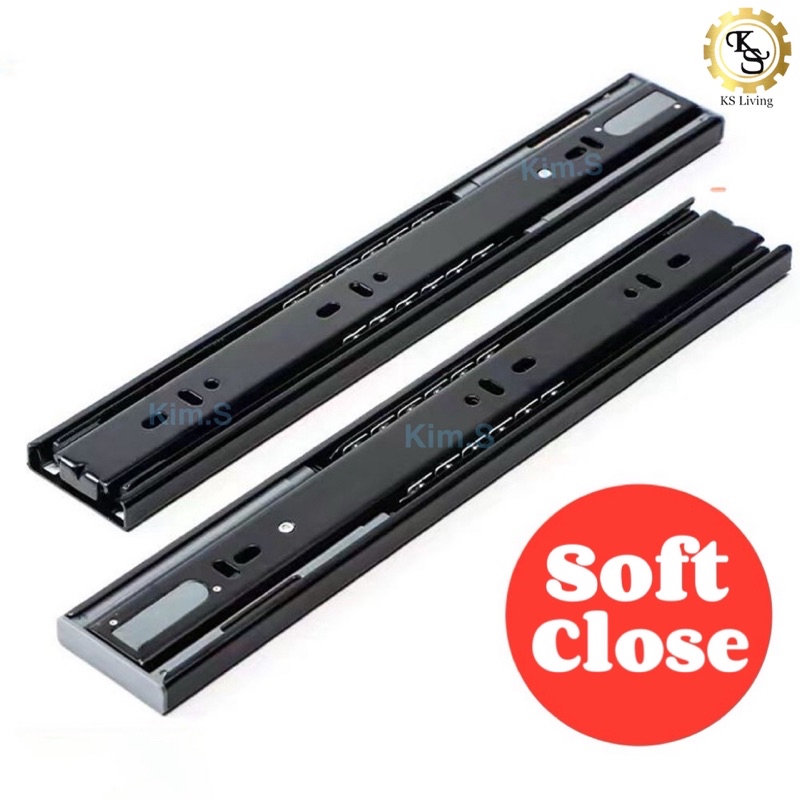 Kim.S [Soft Close] Heavy Duty Full Extension Hydraulic Drawer Slide ...