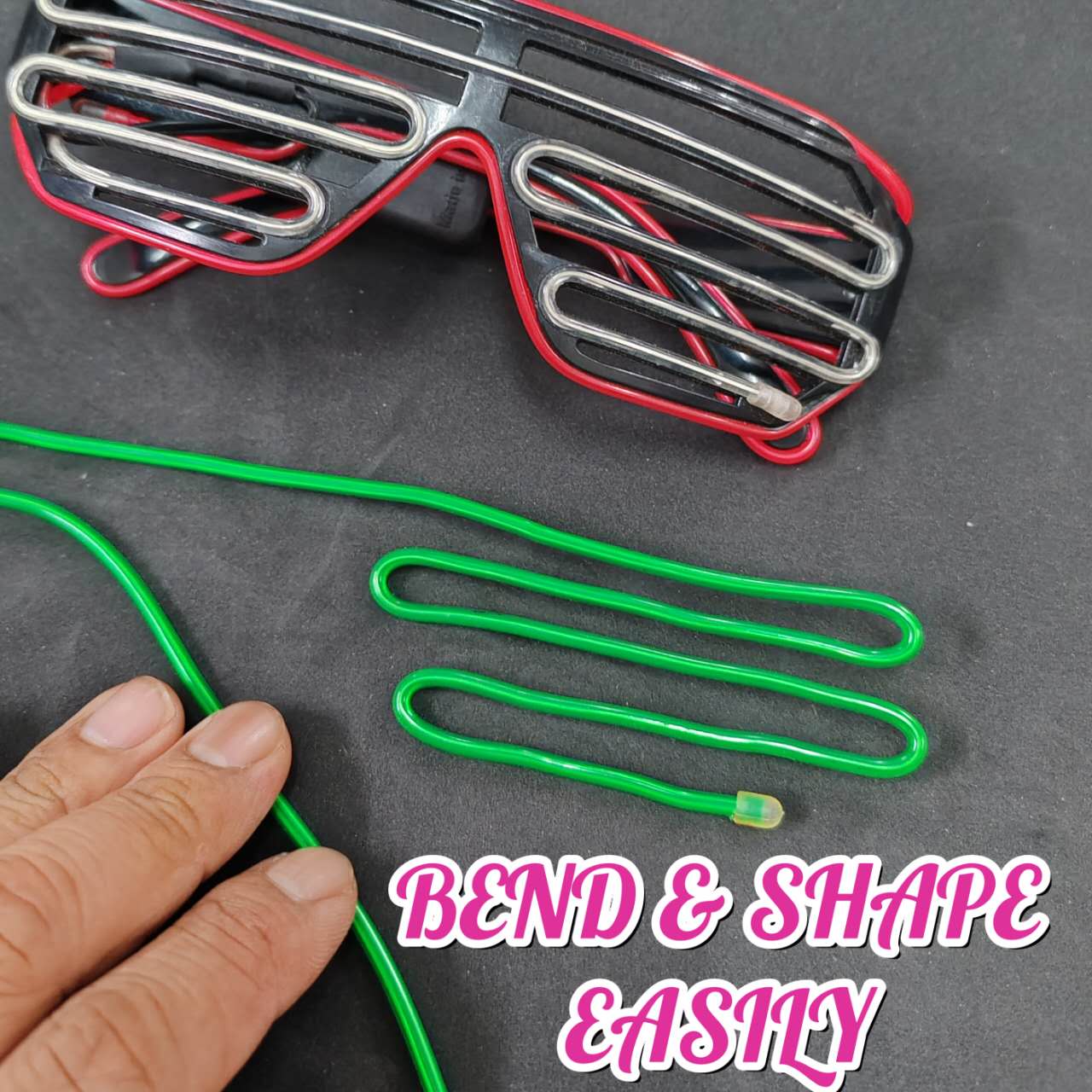 2.8mm Wording Light Strip EL Wire Neon Light With Iron Core Neon Custom ...