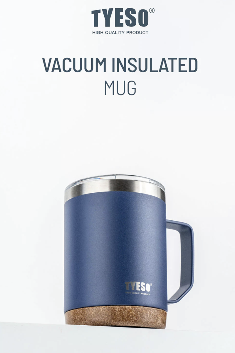 TYESO Thermal Coffee Cup With Side Handle (530ml/710ml) TS-8836/TS-8837 | Shopee Singapore