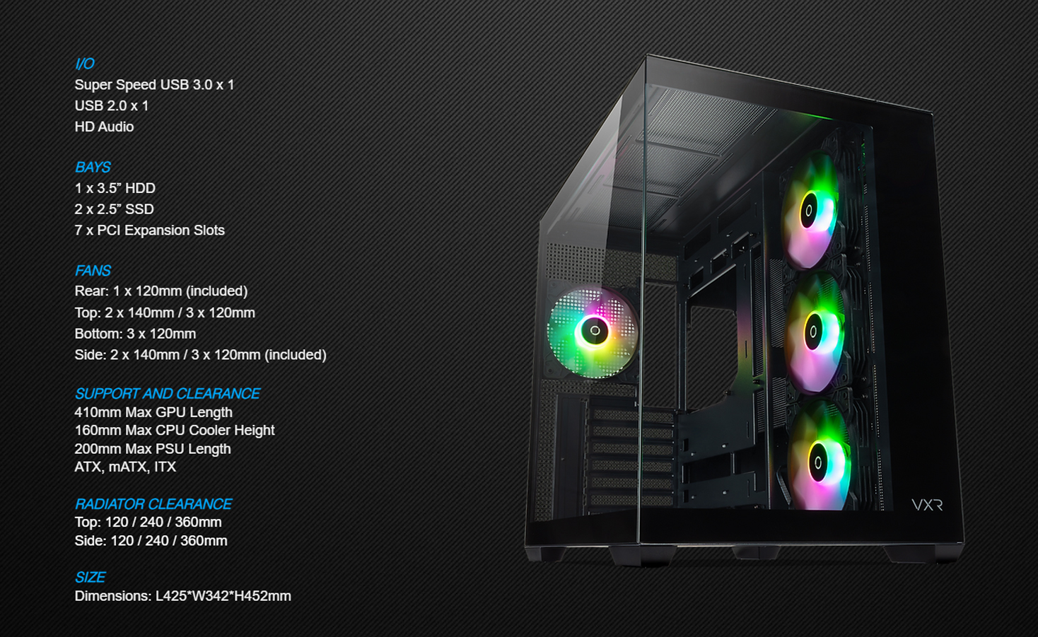 Tecware VXR Evo TG ATX ARGB Gaming PC Case - Black/White | Shopee Singapore