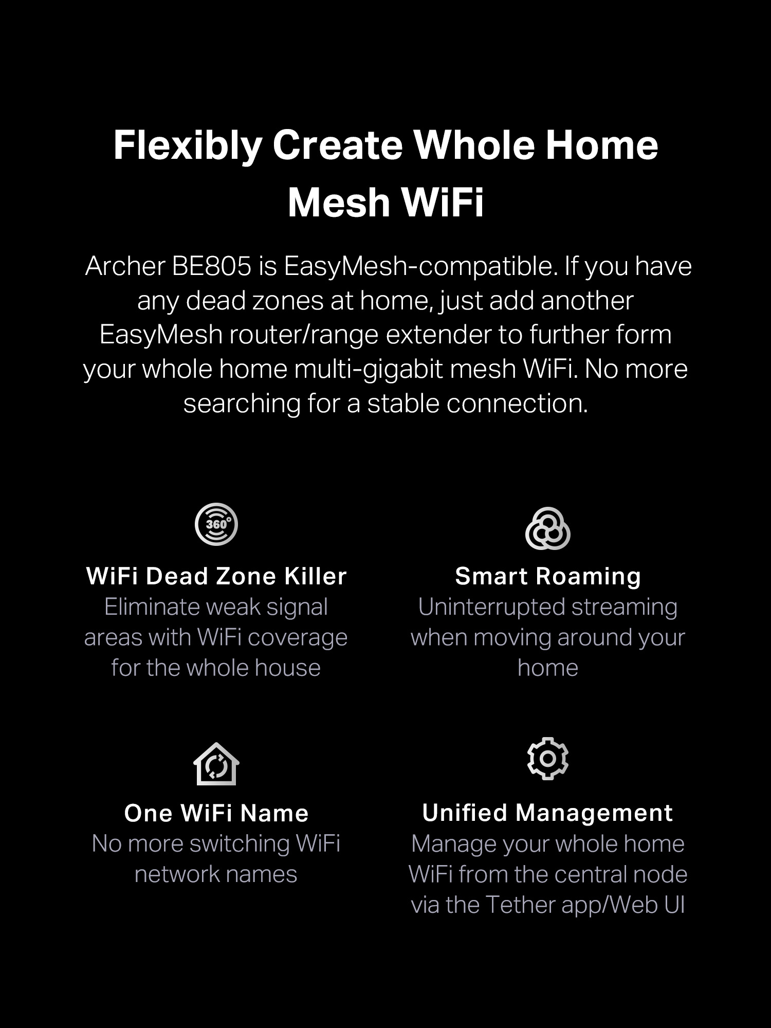 TP-Link Archer BE805 BE19000 Tri-Band Wi-Fi 7 Router | EasyMesh ...