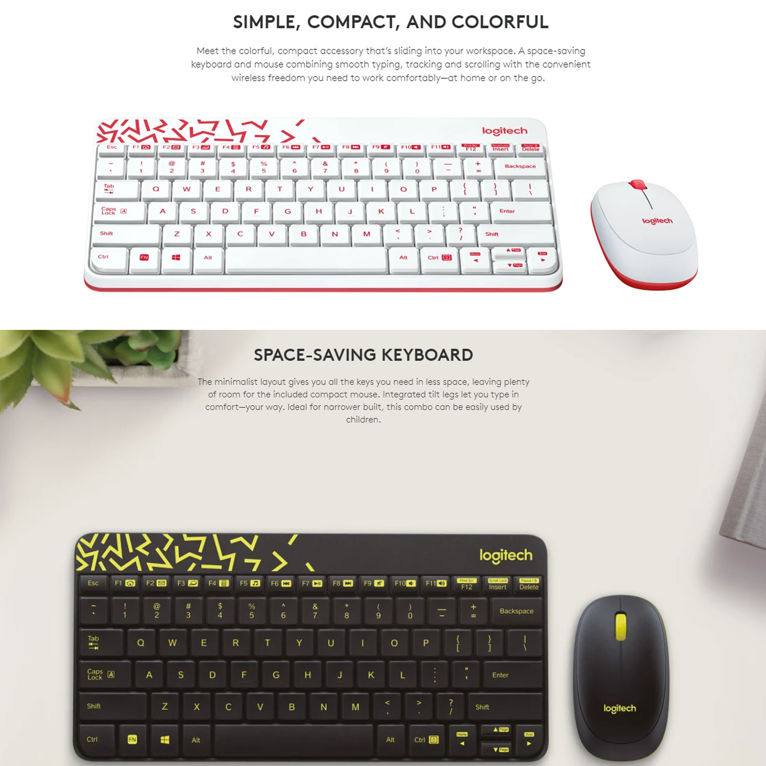 Logitech MK240 Wireless Keyboard & Mouse Combo with USB Nano Receiver ...