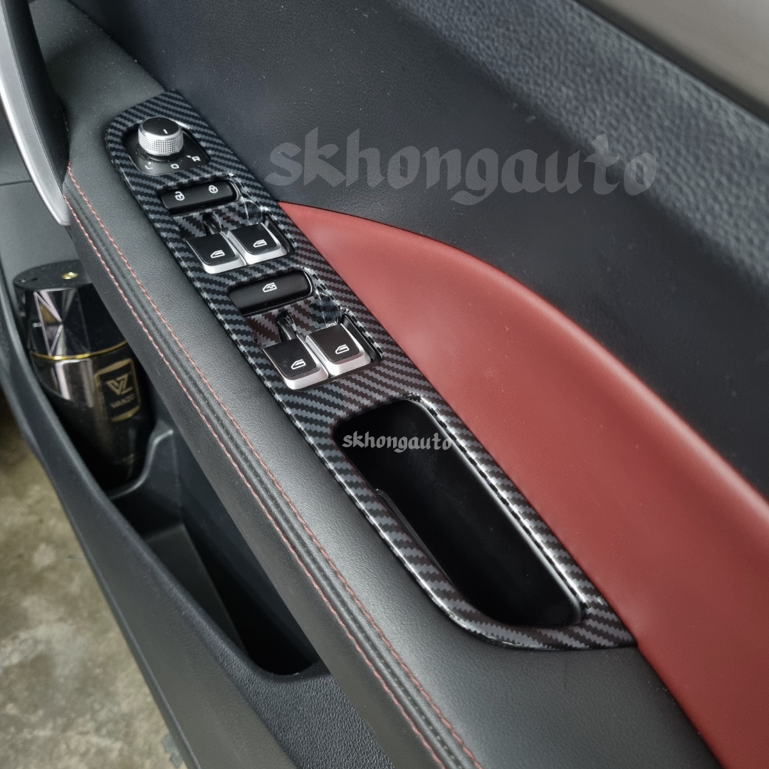 proton x50 car window switch panel frame cover forged carbon fiber ...