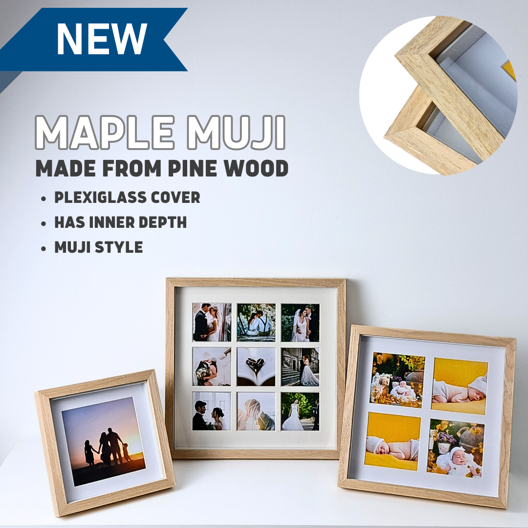 GOOD DAZE 3D Square Photo Frame Collage Photo Frame Custom Frame 九宫格相框 四宫格相框 四方相框 Frem Gambar ...