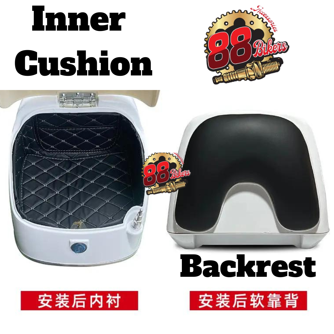 Universal Scooter Motorcycle 38L Vespa Royal Alloy Scomadi Top Box Moto ...