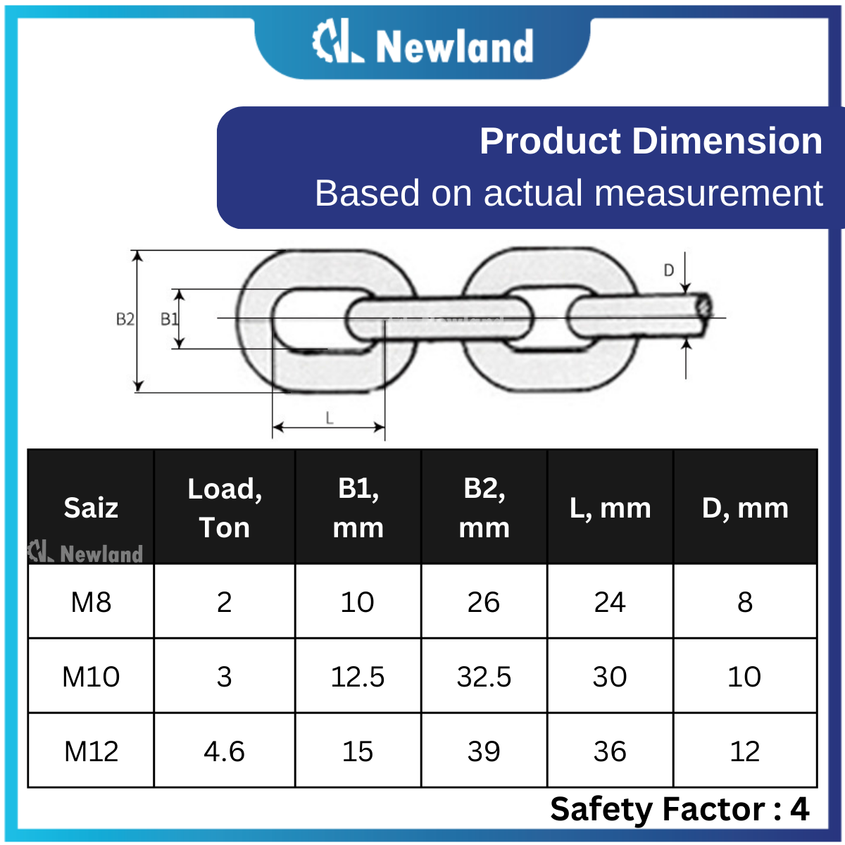 Rantai Besi Heavy Duty / High Strength G80 Alloy Steel Lifting Chain ...