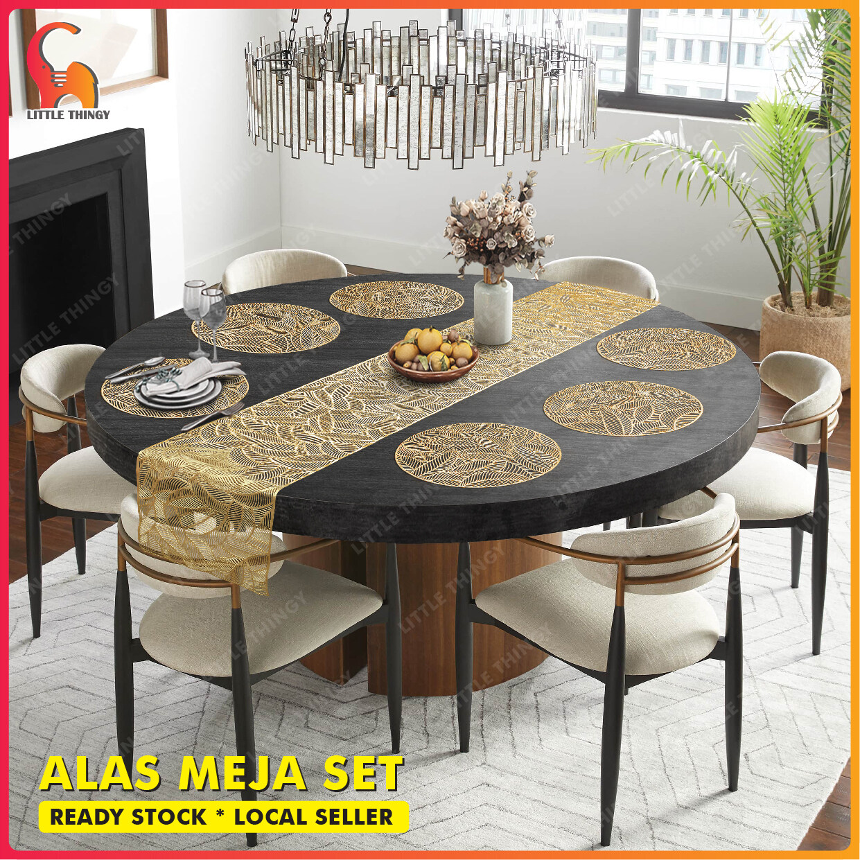 Table Mat Runner Table Mat Runner Set Dish Pads 6 / 8 Chairs Set Long 6 ...