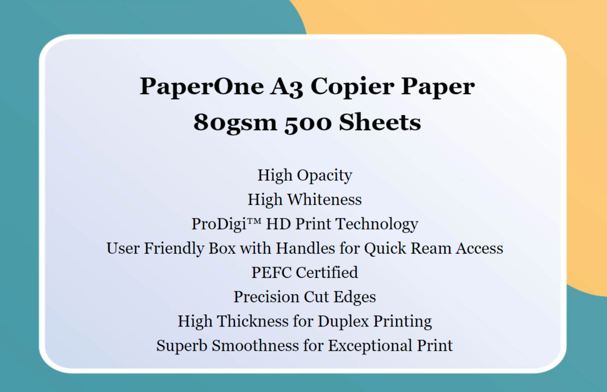PaperOne A3 Copier Paper 80gsm 500 Sheets | Shopee Singapore