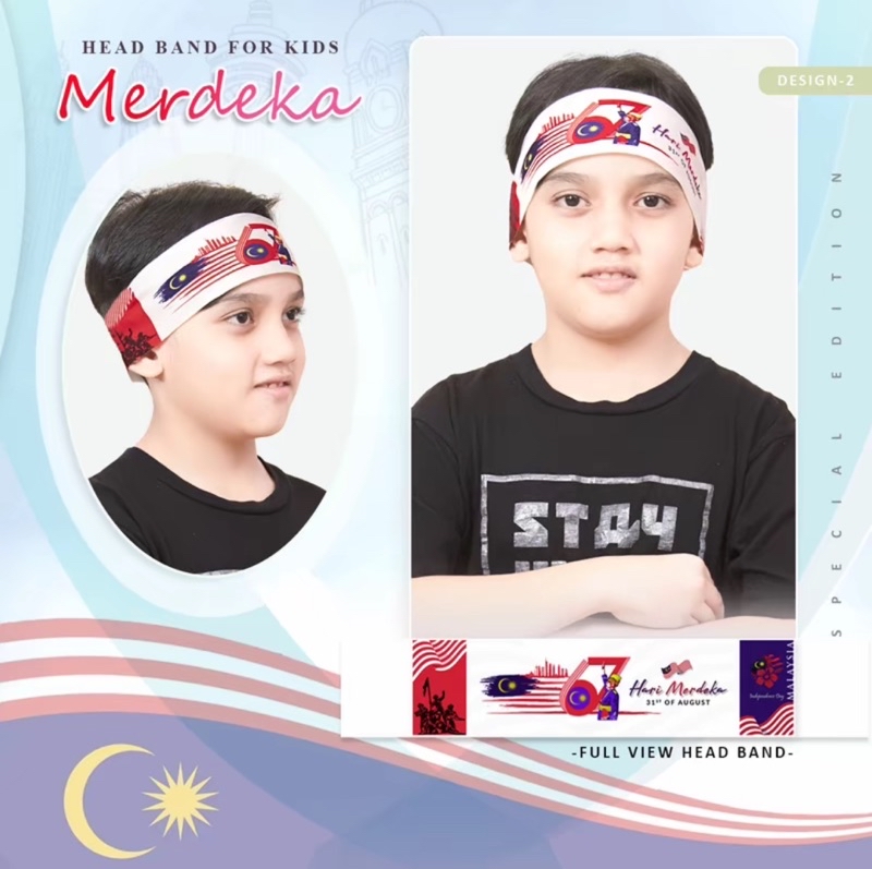 Head Band Merdeka Kids And Adult Unisex Viral Merdeka 2024 | Shopee ...