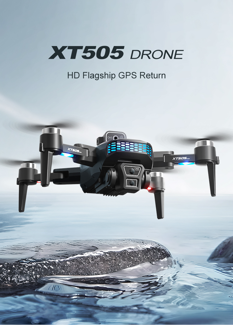 NEW XT505 GPS Drone 6k Dual Camera 5g Wifi Fpv Optical Flow Obstacle ...