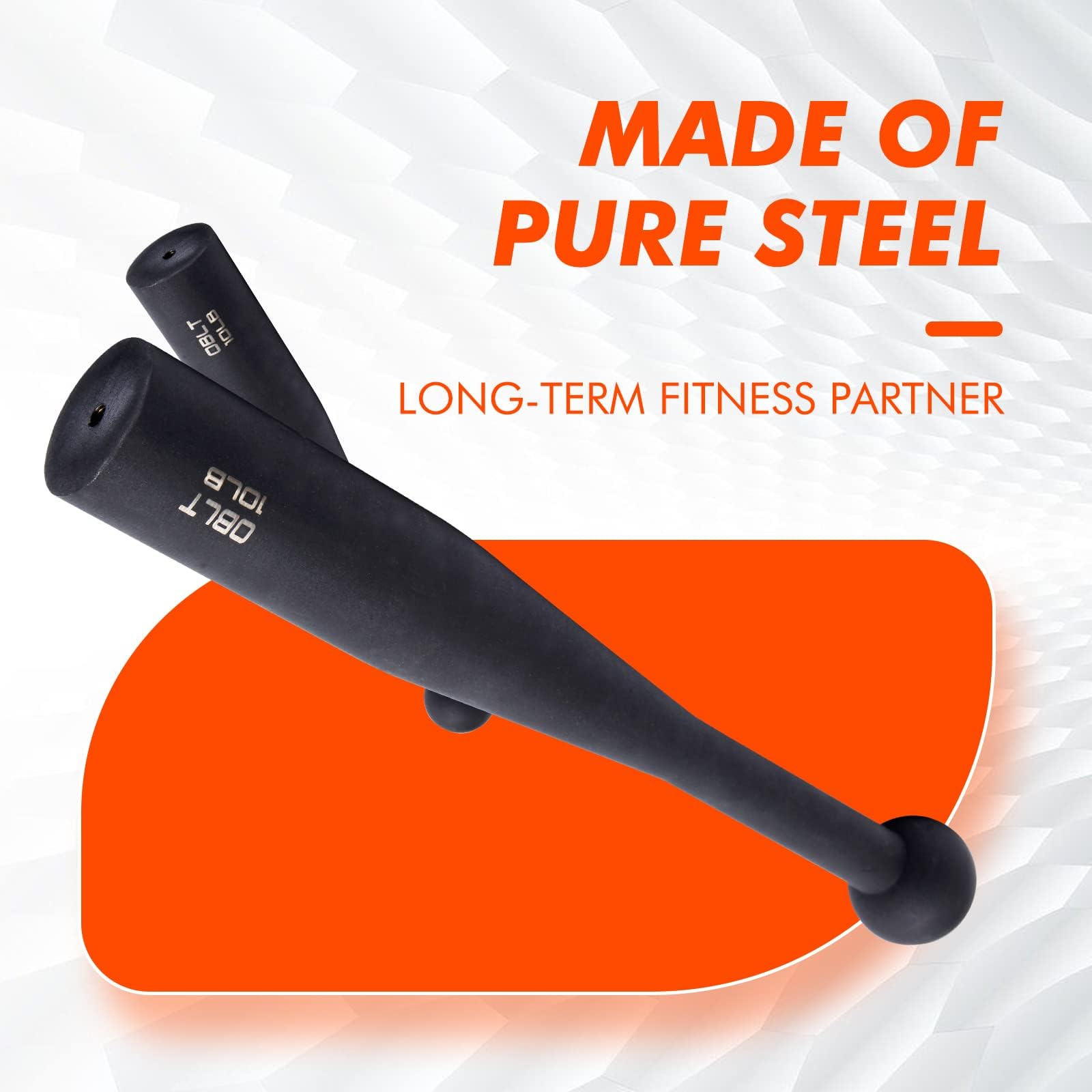 3H [2-12]KG Clubbell for Fitness Steel for Forearm Strength Train ...