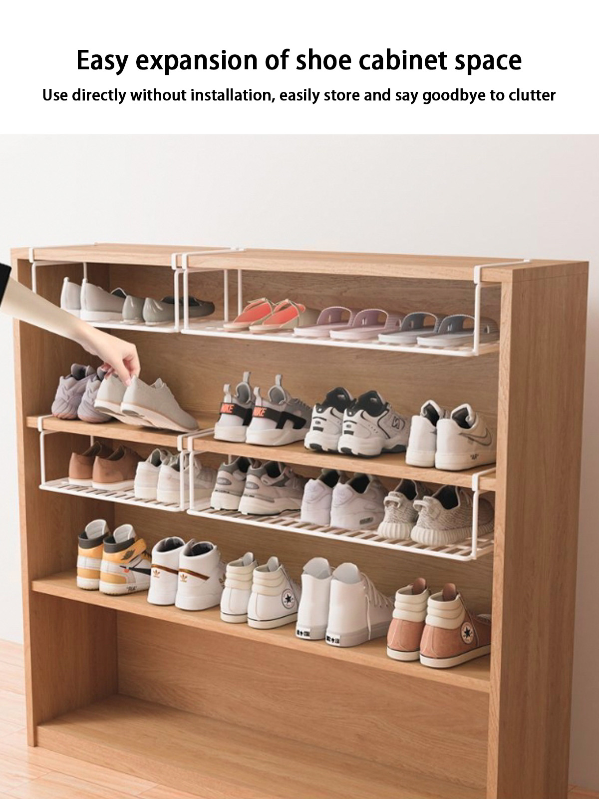 Shoe Cabinet Layer Board Partition Shoe Storage RackShoe Rack Space ...