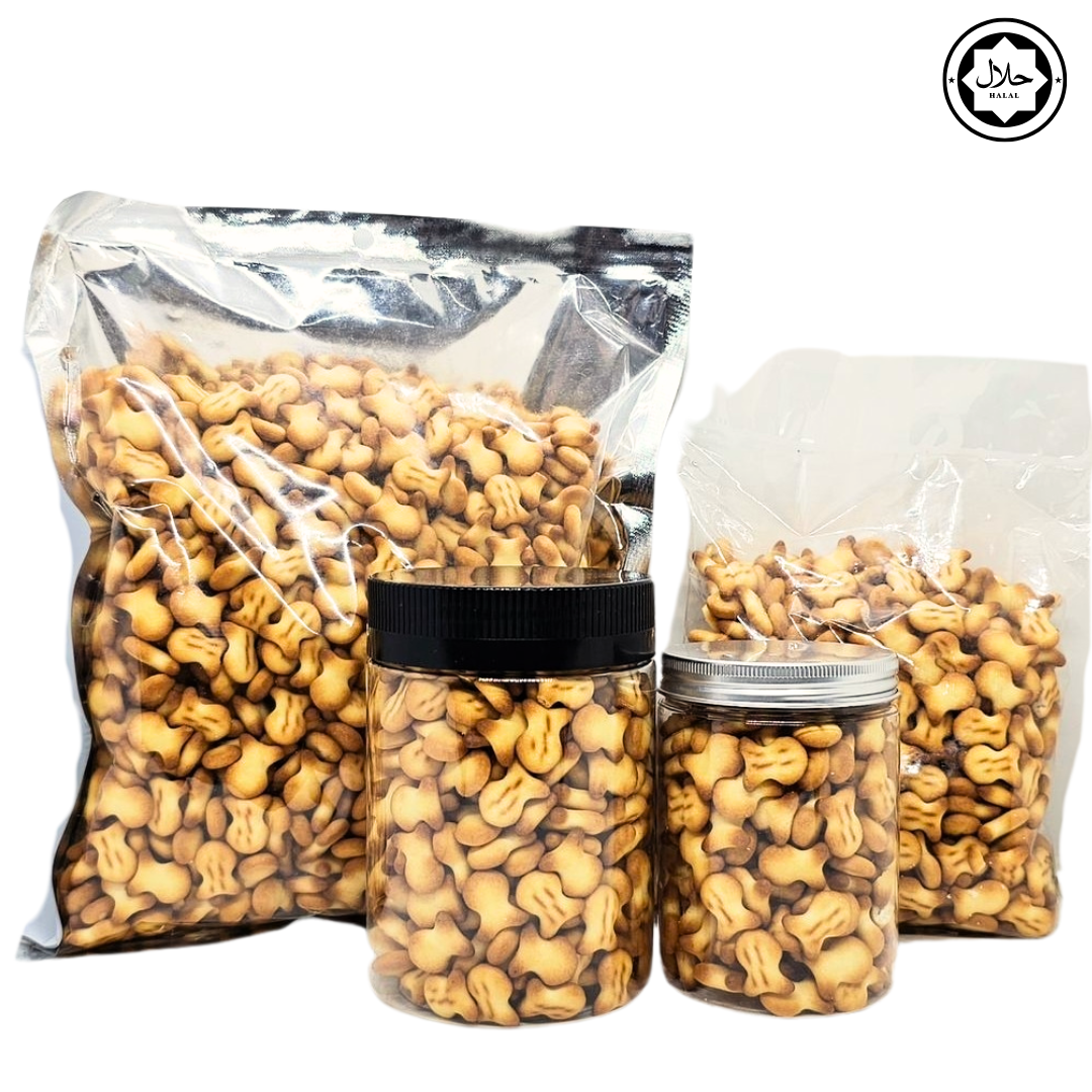 Halal Small Fish Hup Seng Weigh Biscuits (100g - 1kg / Repack) Flying ...