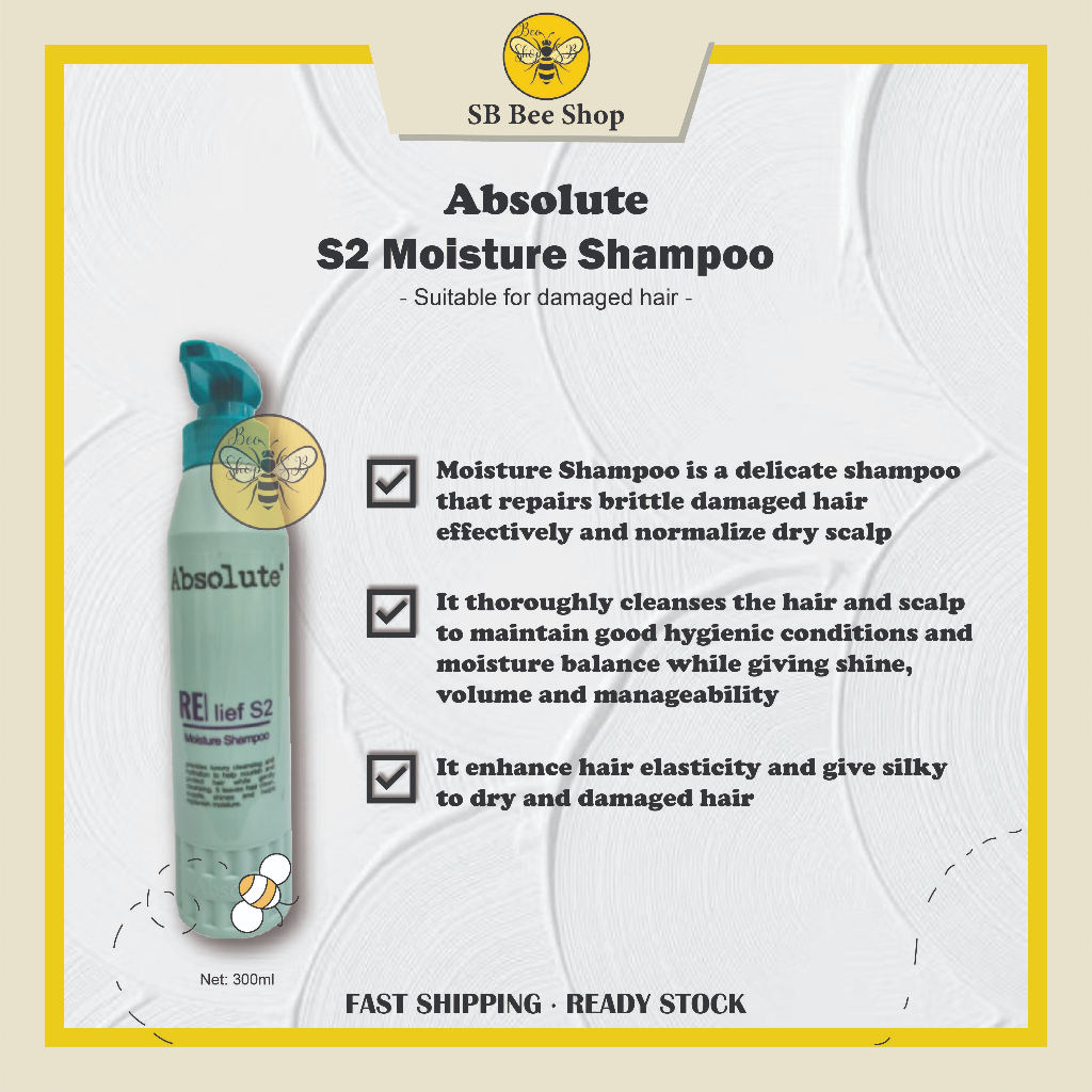 Absolute S2 Moisture Shampoo 300ml+C2 Moisture Conditioner 300ml ...