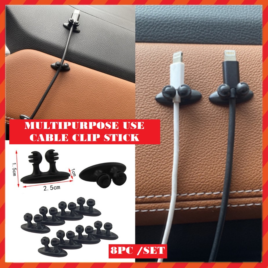 Car Cable Holder Clip Wire Cover Phone Charger Hook Hanger Hanging ...