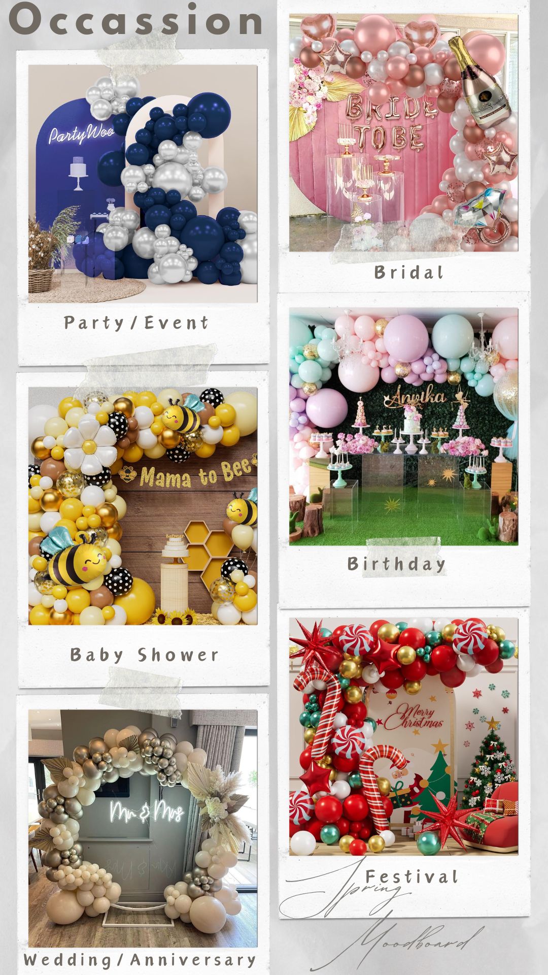 Birthday Decoration Set Balloon Garland Arch Stand Belon Girl Boy Hari ...