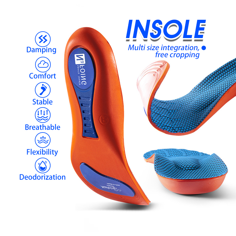Unisex Orthopedic Sports Elasticity Insoles Shoes Sole Technology Shock ...