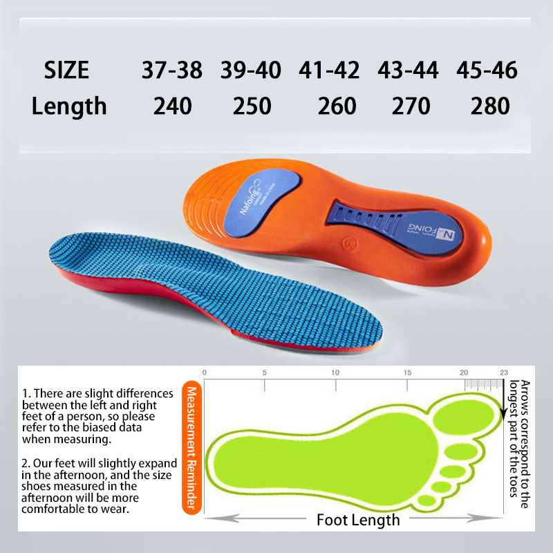 Unisex Orthopedic Sports Elasticity Insoles Shoes Sole Technology Shock ...