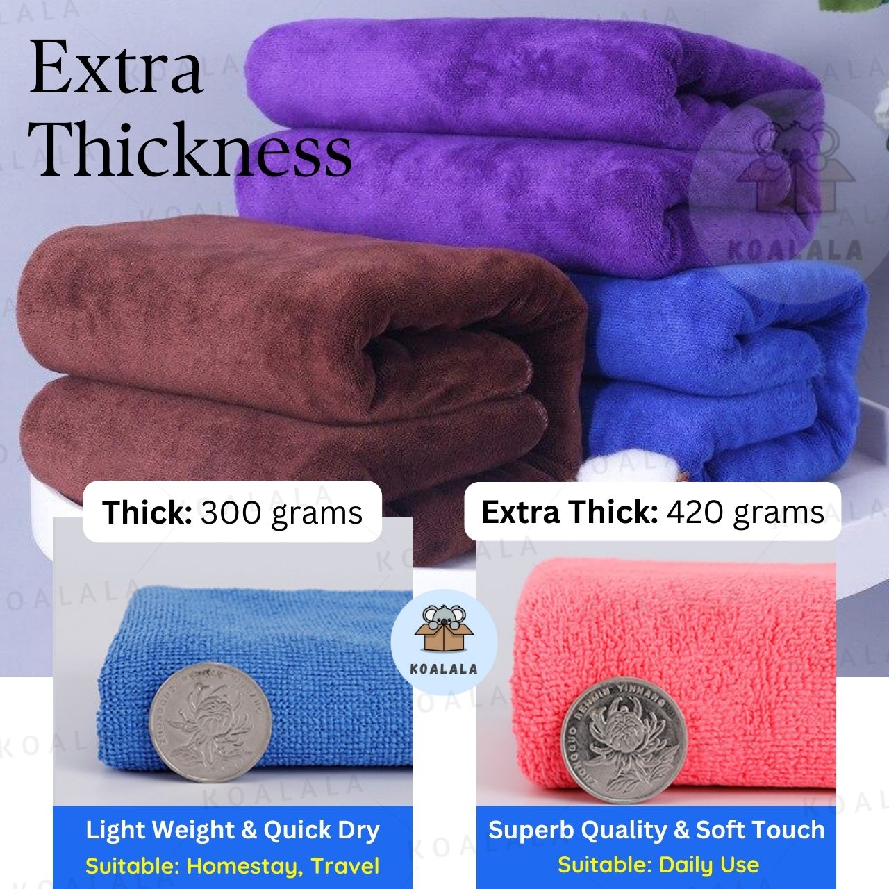 Bath Towel Tuala Mandi Dewasa Serap Air Microfiber Tuala Mandi Baby ...