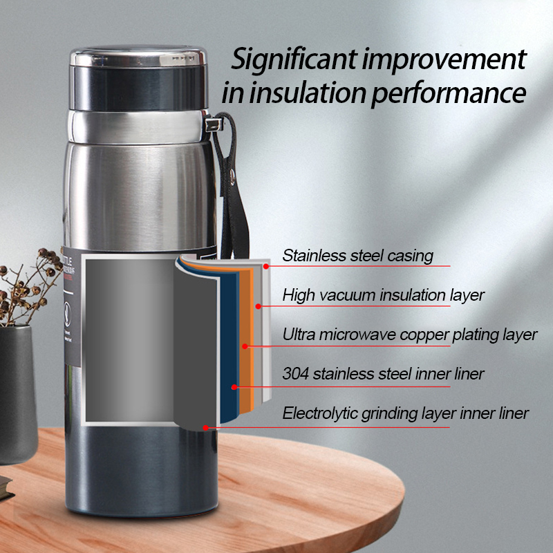 800ml 1000ml Thermos Bottle Coffee Cup New 316 Stainless Steel Thermos ...