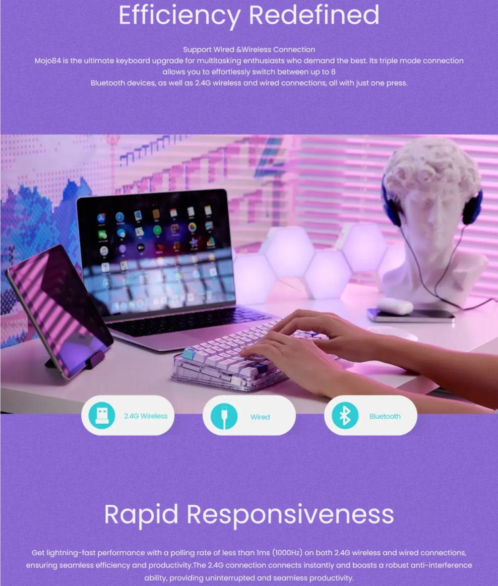 MelGeek Mojo68&Mojo84 Series Plastic Transparent|Advance|Vaporwave ...