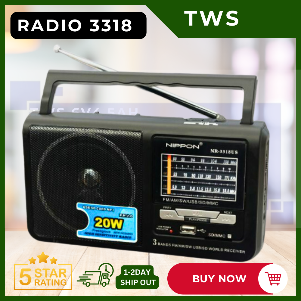 NIPPON RADIO WITH USB/SD CARD (NR-3318US) | Shopee Singapore