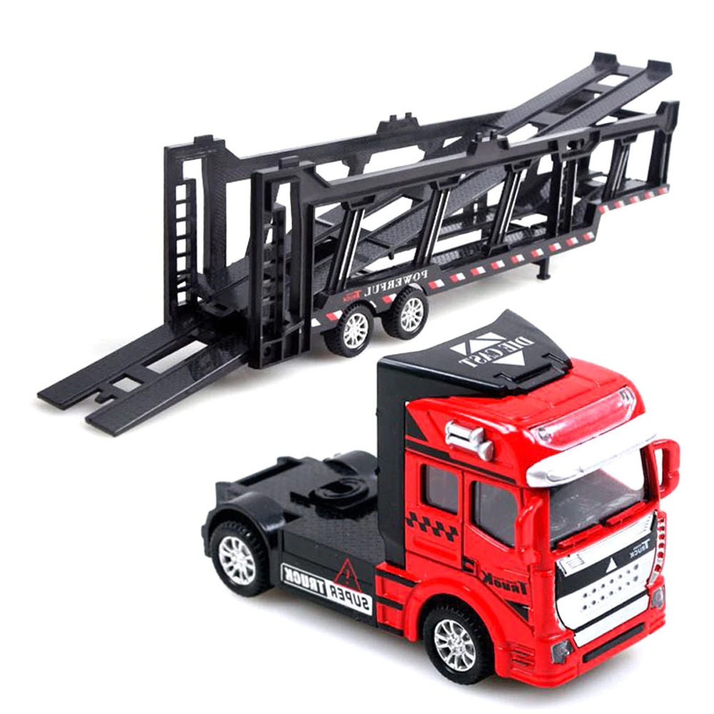 Alloy Lorry Truck Toys Transporter Truck Vehicle Trailer Toys Lori ...