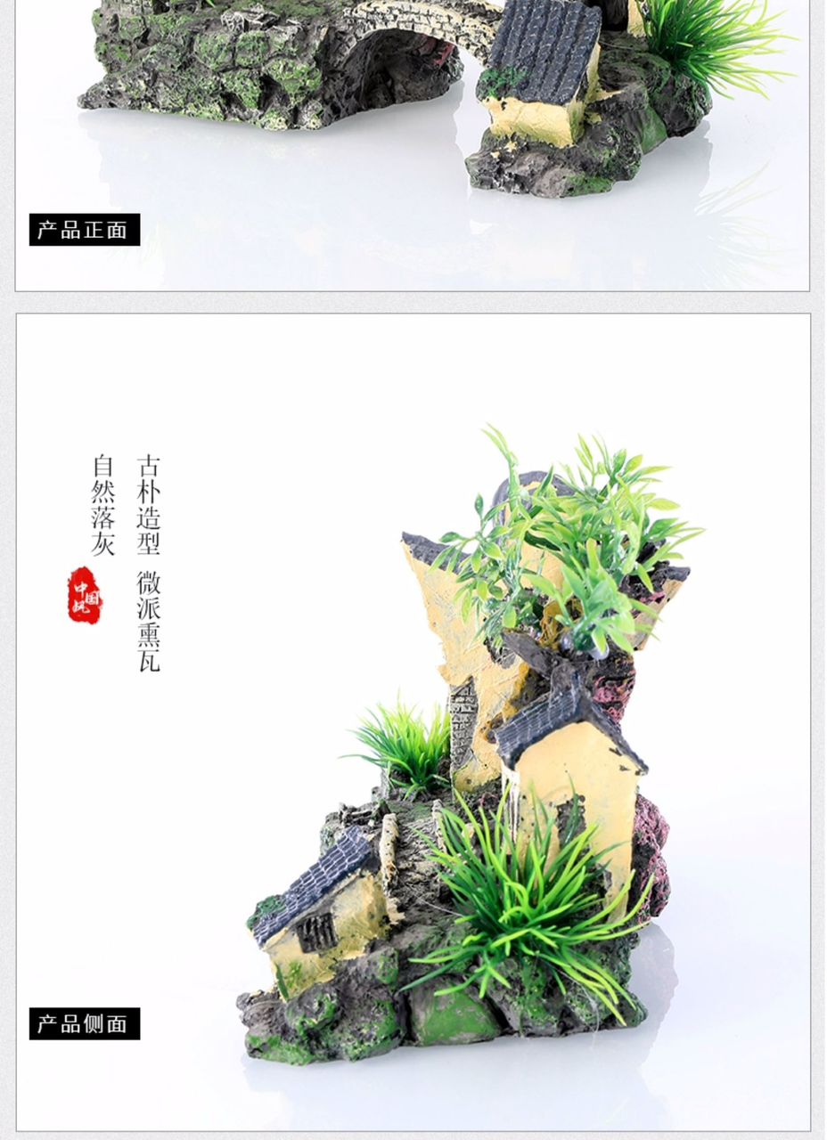 Fish Tank Landscape Decoration Hiasan Dekorasi Ancient Tower House ...