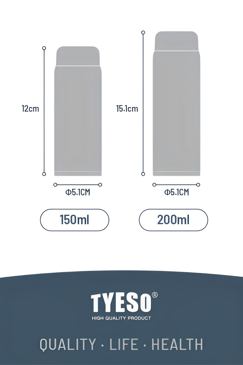 TYESO Keep Cold And Hot Mini Pocket Vacuum Insulated Tumbler (150ml ...