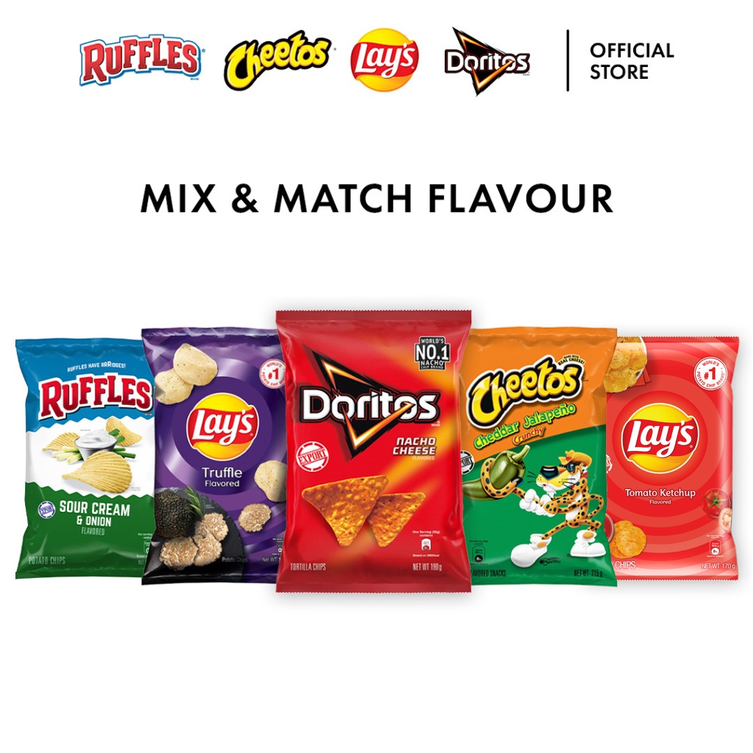 [Mixed Bundle of 3] Lay's / Ruffles / Doritos / Cheetos Big Pack ...