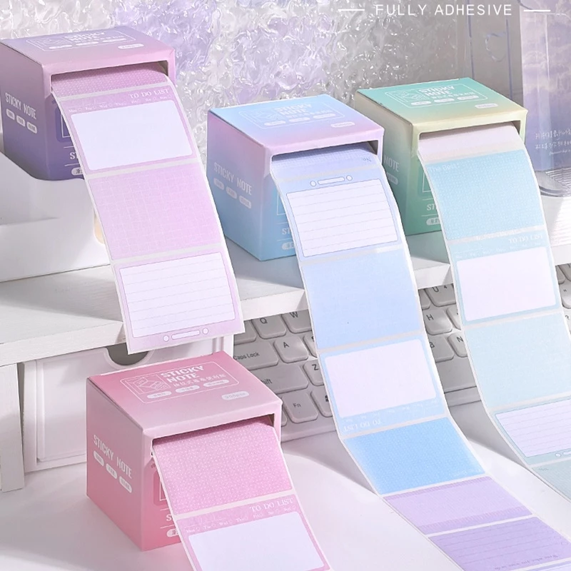 256Pcs Creative Gradient Color Pull-out Sticky Notes Student Multi ...