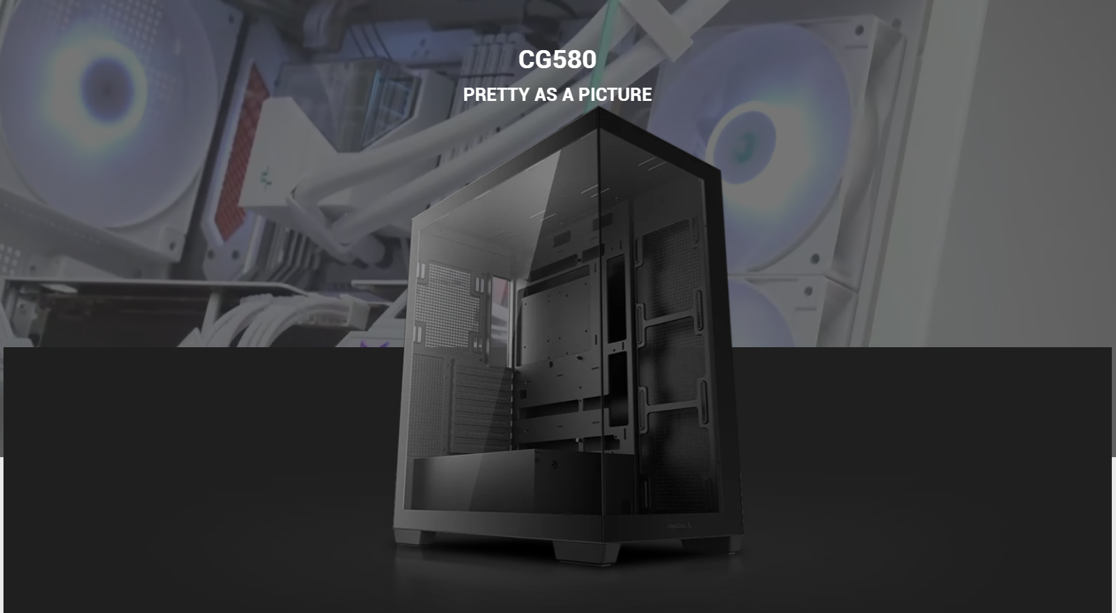 DEEPCOOL ATX PC Case - Black/White CG580 | Shopee Singapore