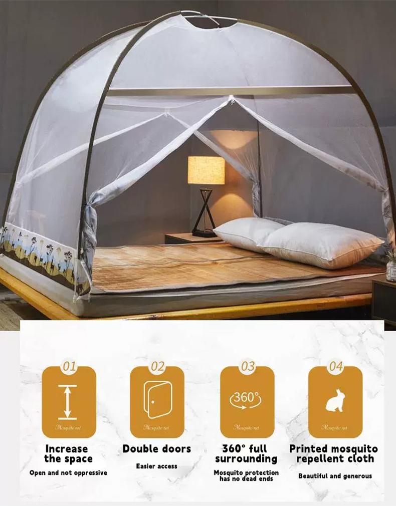 Mosquito Net Single/Queen/King 2 Door Mosquito Net Bed Mosquito Net ...