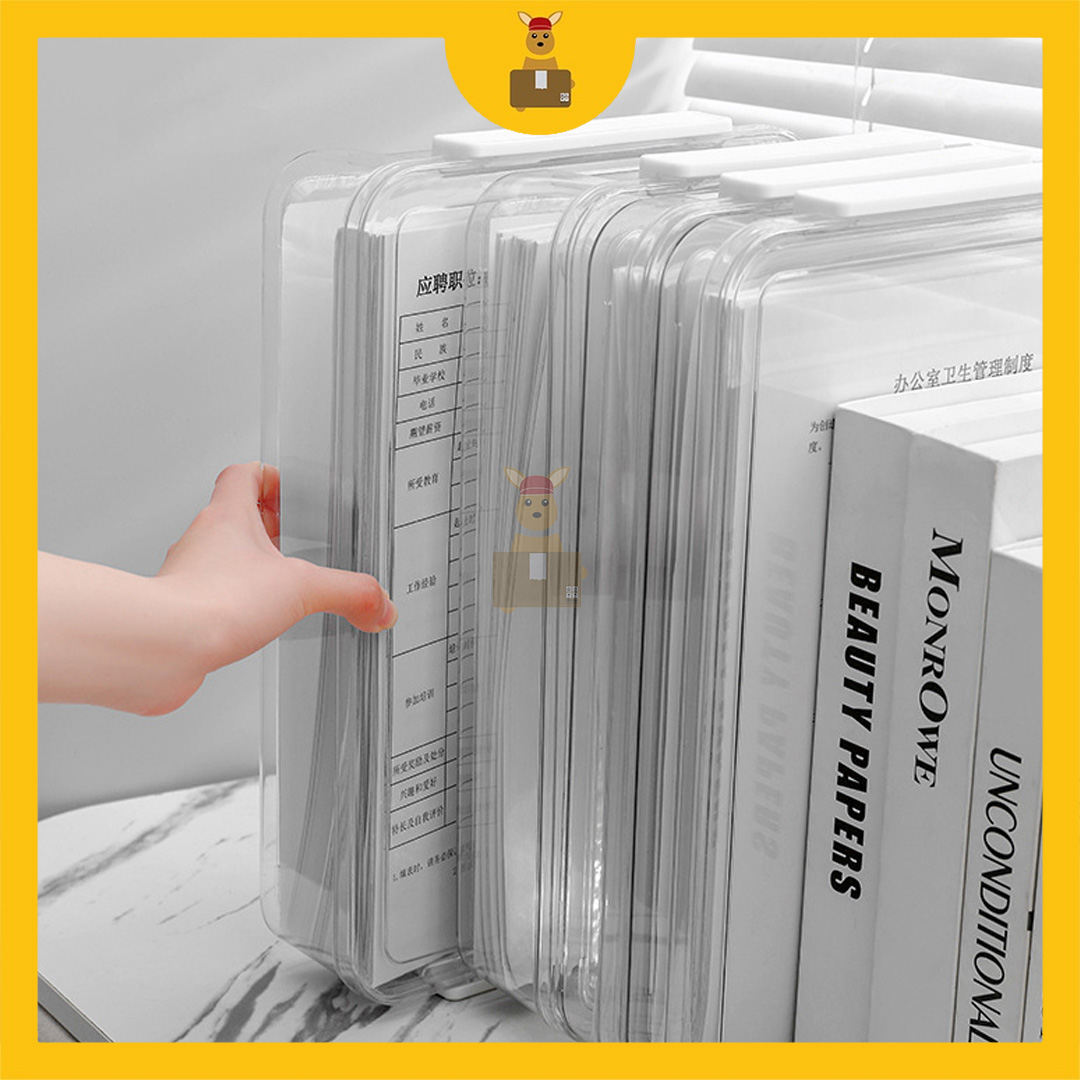 A4 Transparent Stackable Organizer Box Desk Organizer File Storage Box ...
