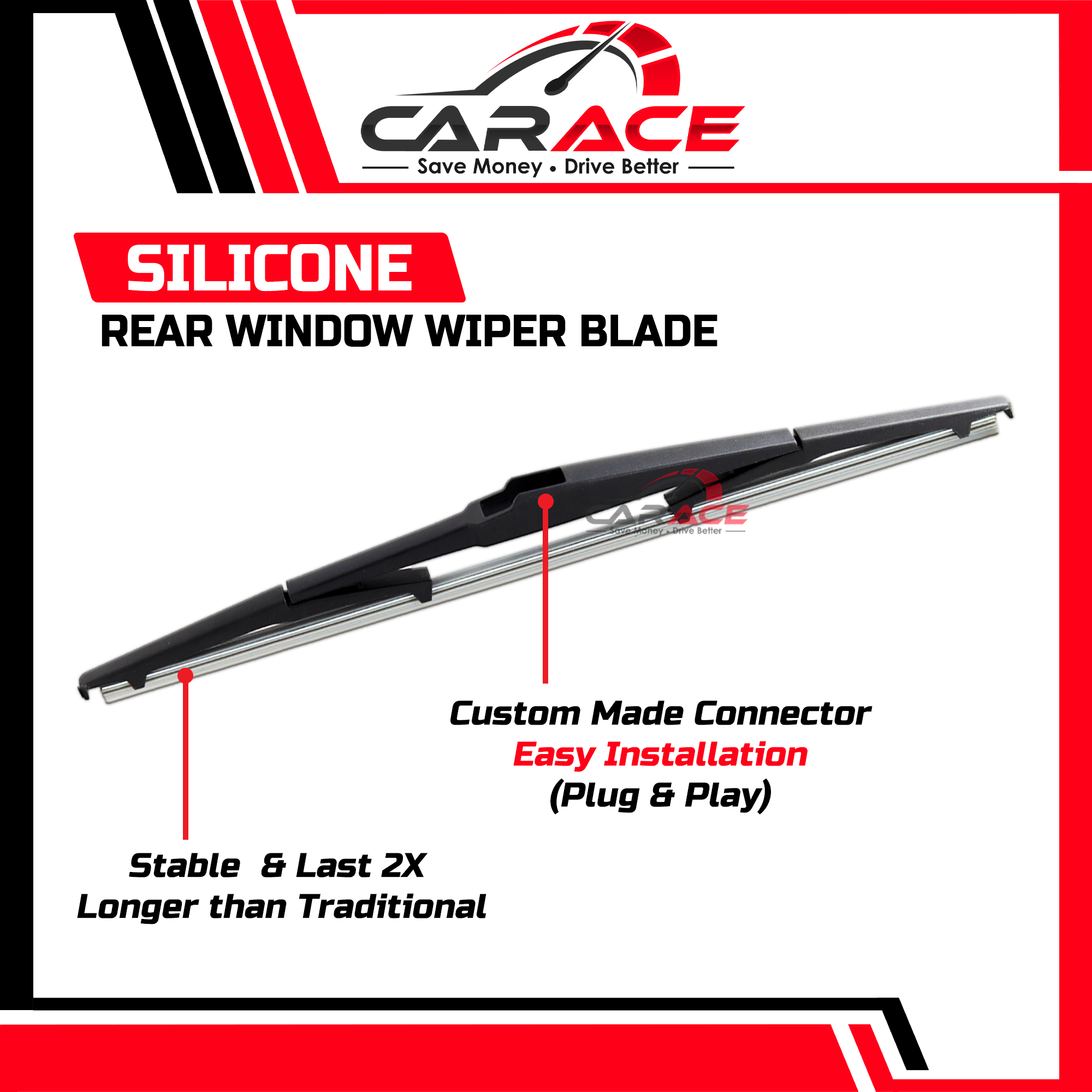 NISSAN X-TRAIL Rear Wiper XTRAIL 2015-Present Rear Window SILICONE ...