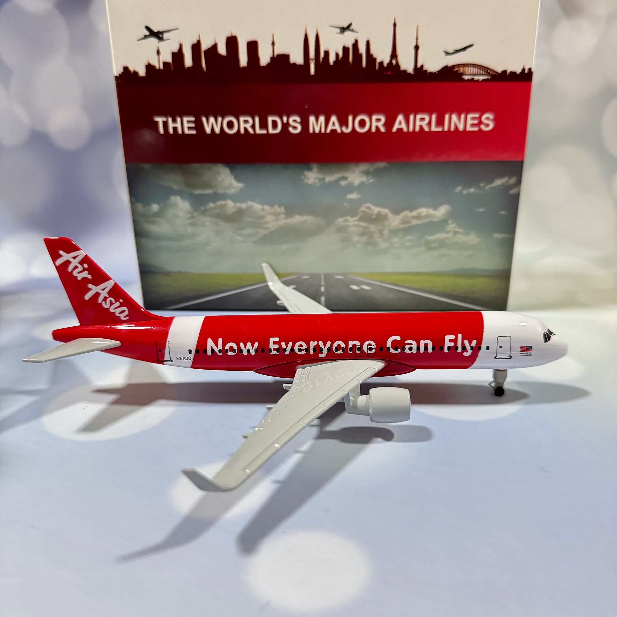 Air Asia Now Everyone Can Fly A320 Aircraft Model Die-cast Metal ...