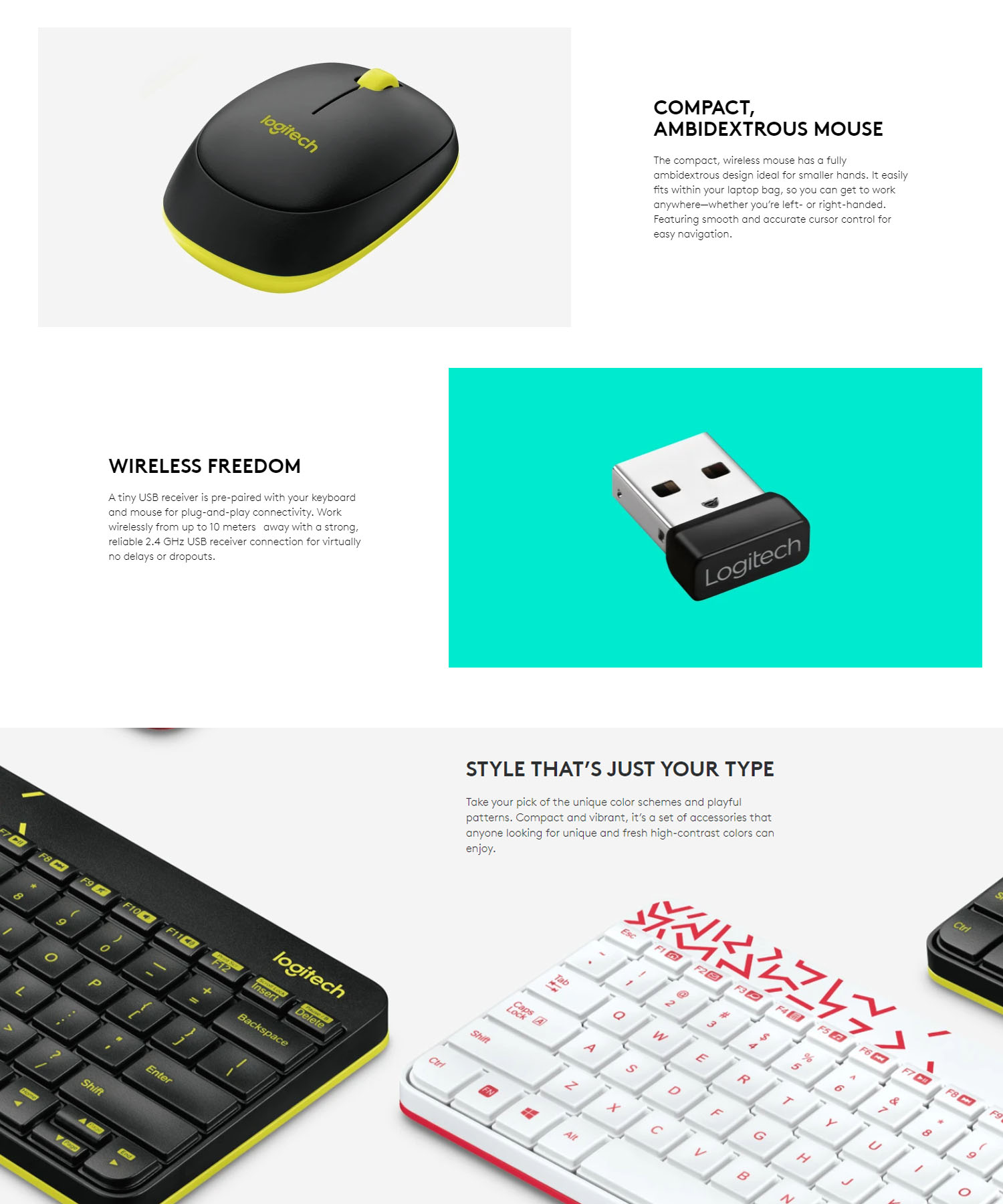 Logitech MK240 Wireless Keyboard & Mouse Combo with USB Nano Receiver ...