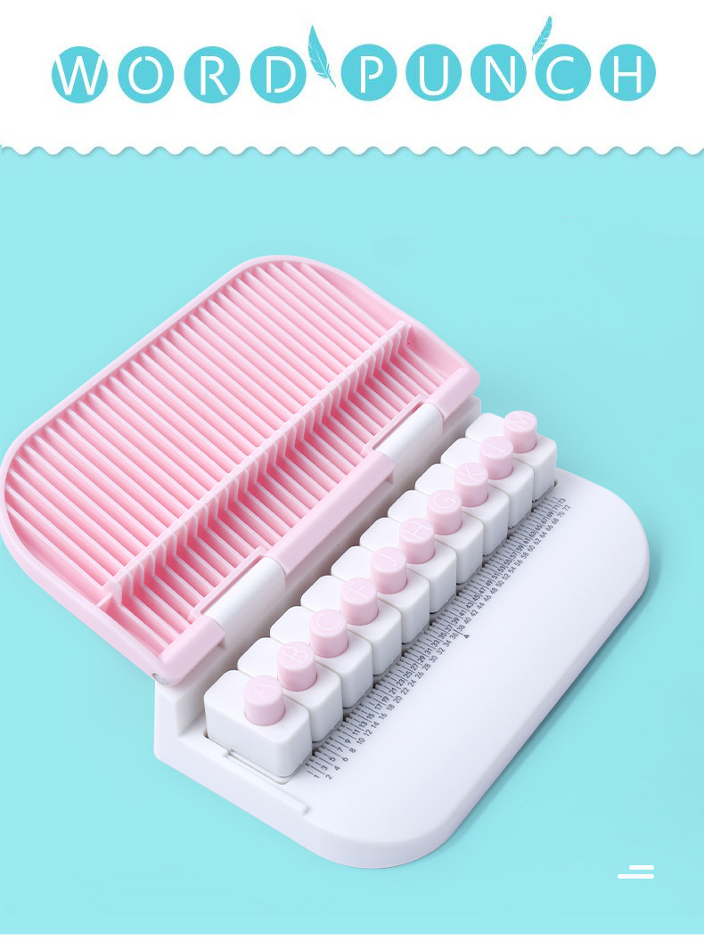 Creative Manual Word Hole Punch Board Alphabet Letters Numeric DIY ...
