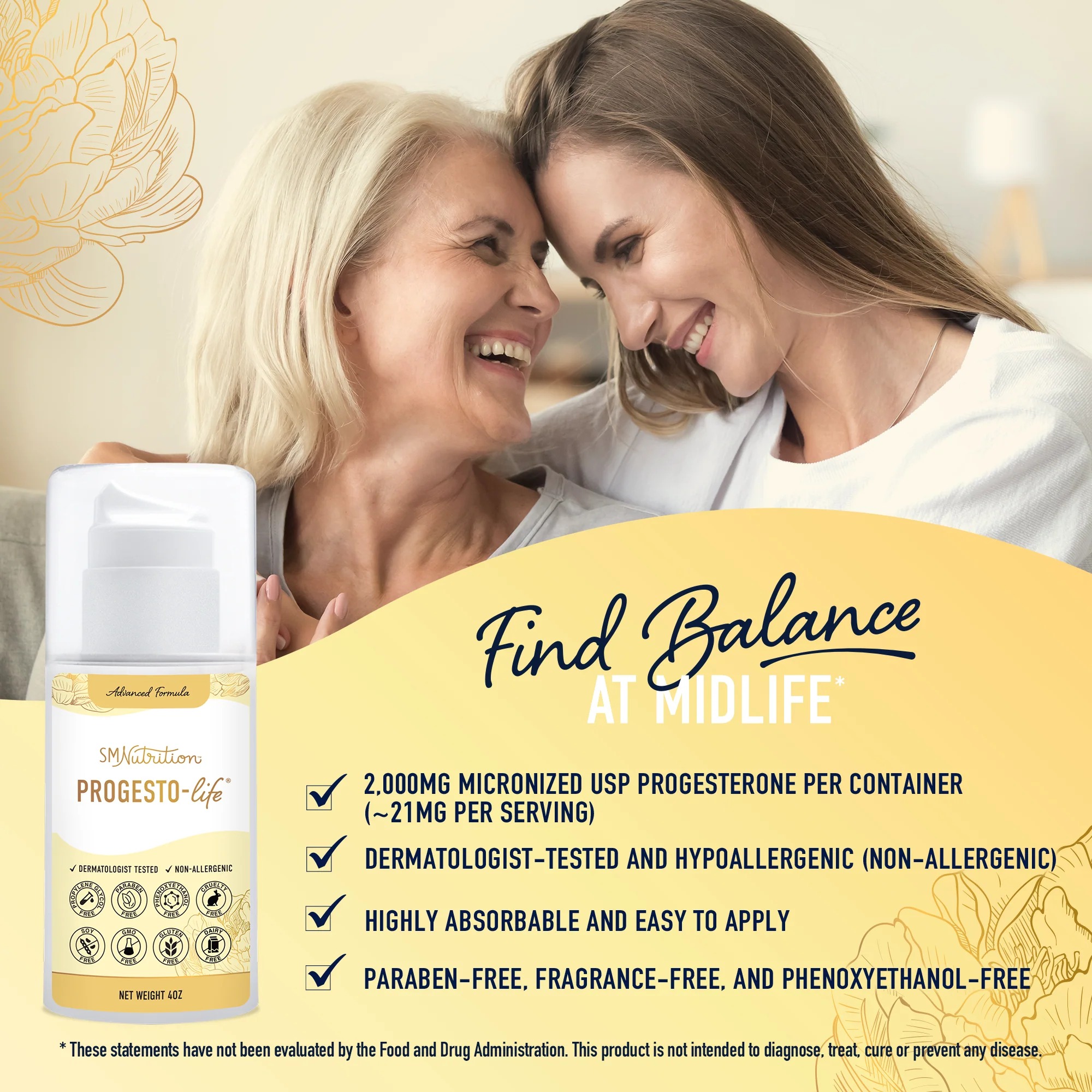 Progesterone Cream (Bioidentical) SMNutrition, Progesto-Life Advanced ...