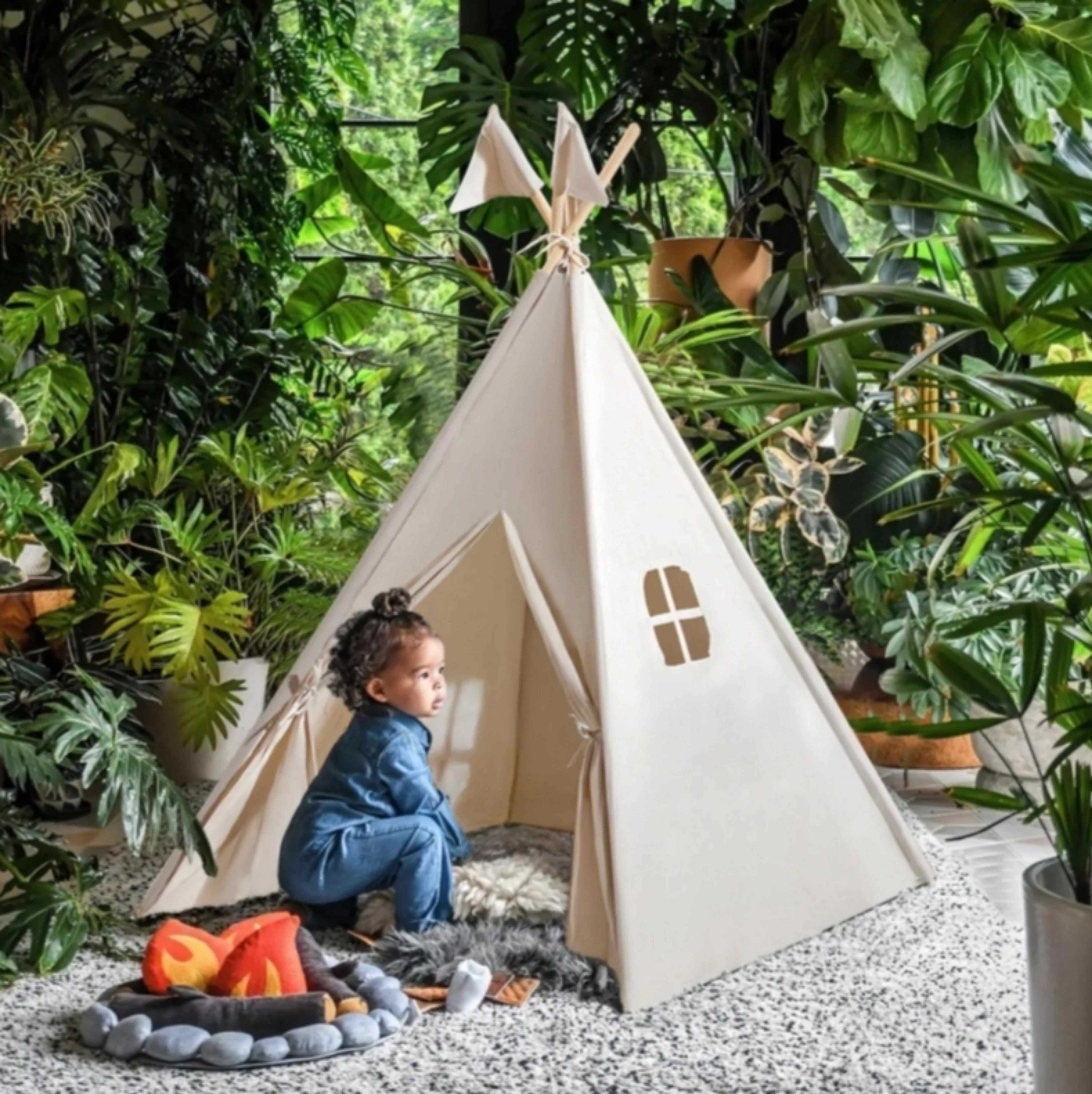 Tent for kids Red Indian Teepee Indoor Tent Princess Picnic Outdoor ...