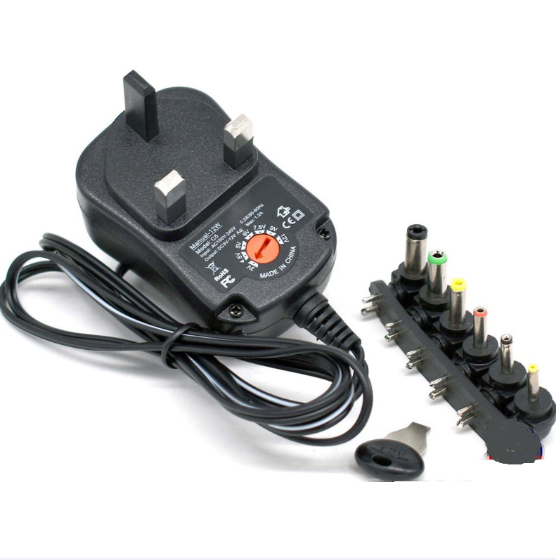 CYC Adjustable Power Supply DC 12V 9V 7.5V 6V 5V 4.5V 3V 1A Multi ...