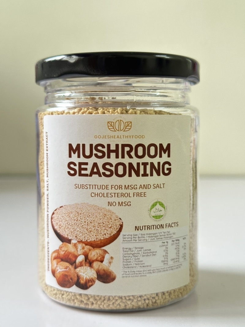 Mushroom Seasoning Multi Purpose Natural No MSG No Sugar Serbuk Perasa ...