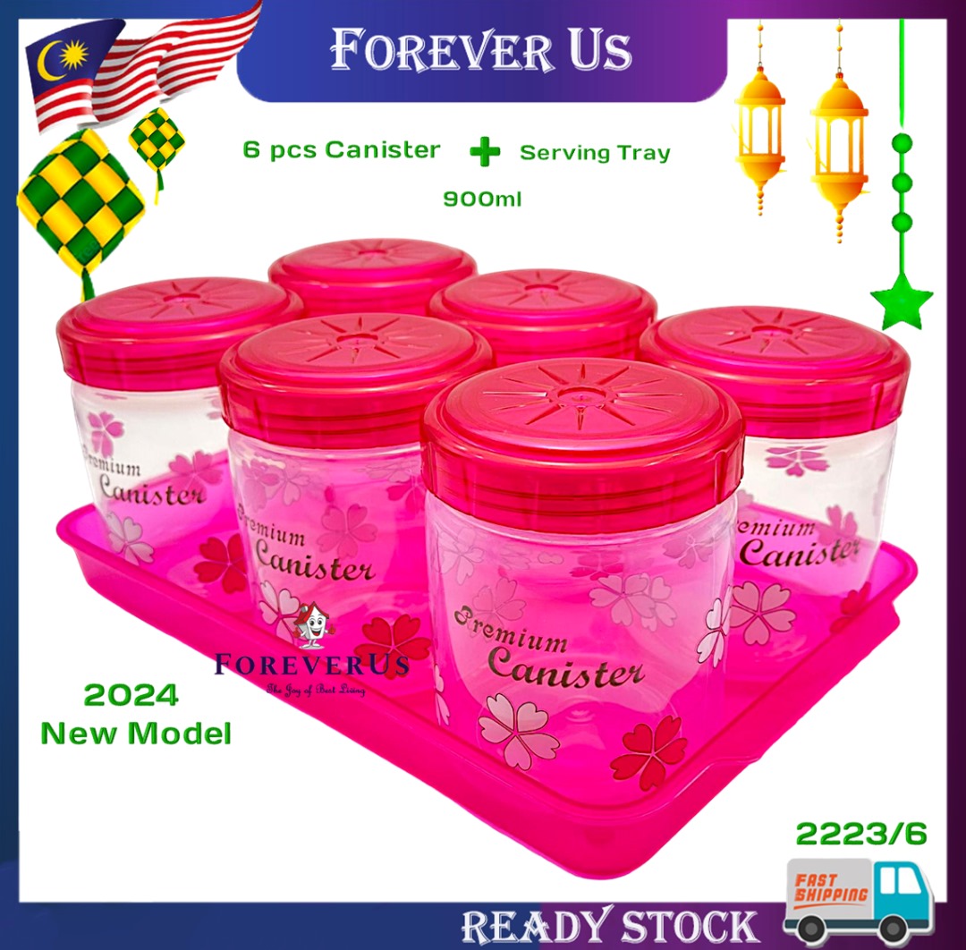 Bekas Kuih Raya Set / Cookies Container Set / Bekas Kuih Raya / Balang ...