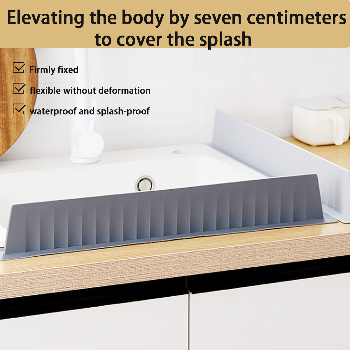Sink Splash Guard Premium Silicone Water Splash Guard for Sink Kitchen ...
