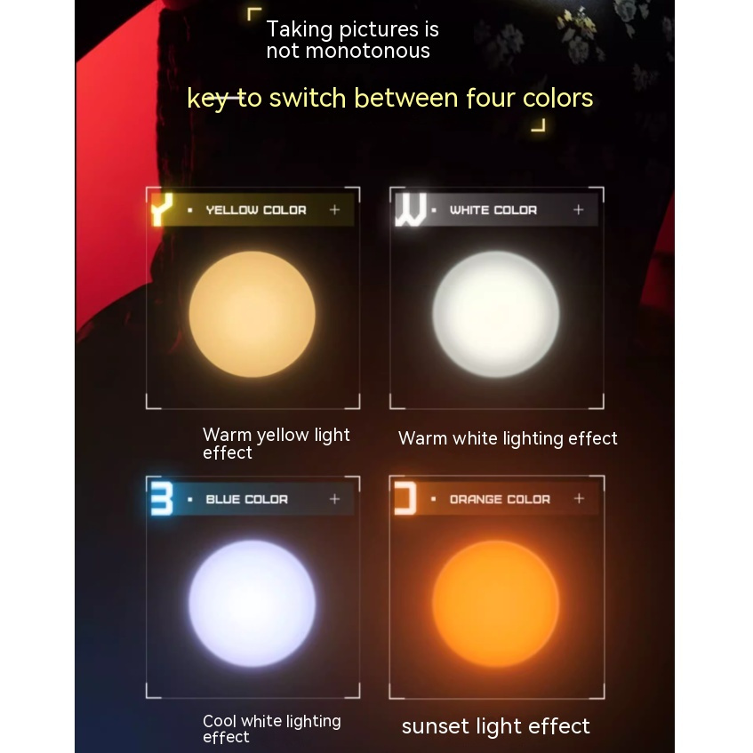 SIDANDE Four Color Photography Flashlight for Light Effect Beam Tube ...