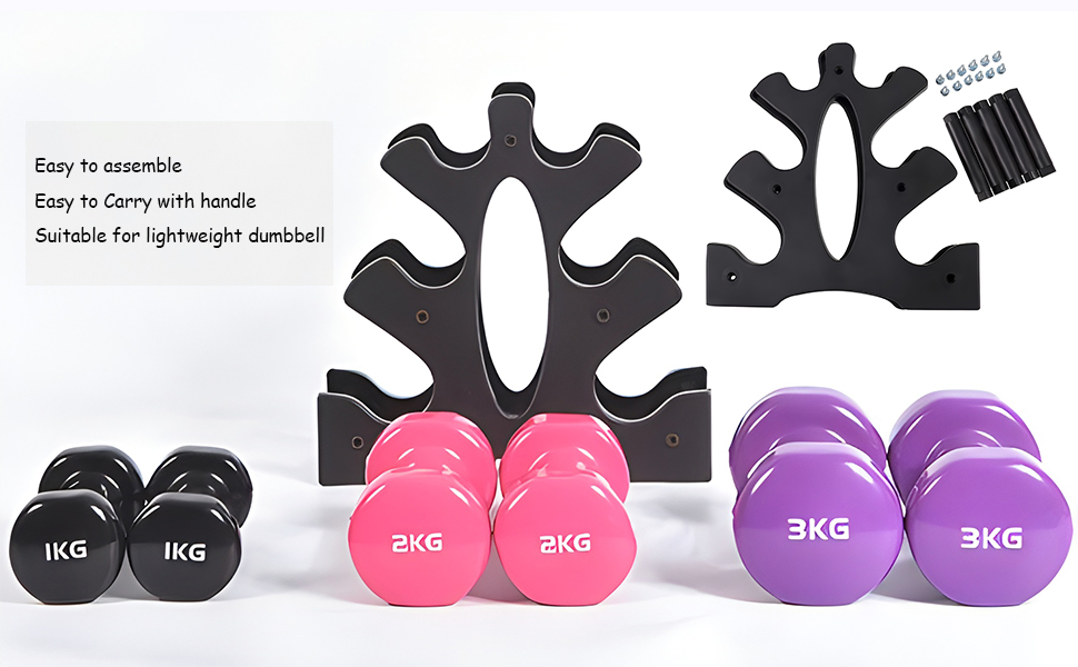 Dumbbell Rack 3 Tier Multilevel Weight Storage Rack Dumbbell Organizer ...