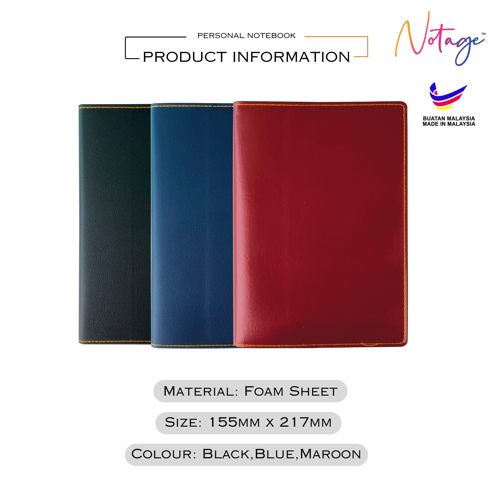 A5 Personal/Office Notebook 2025 Monthly Planner PVC Foam Sheet Cover ...